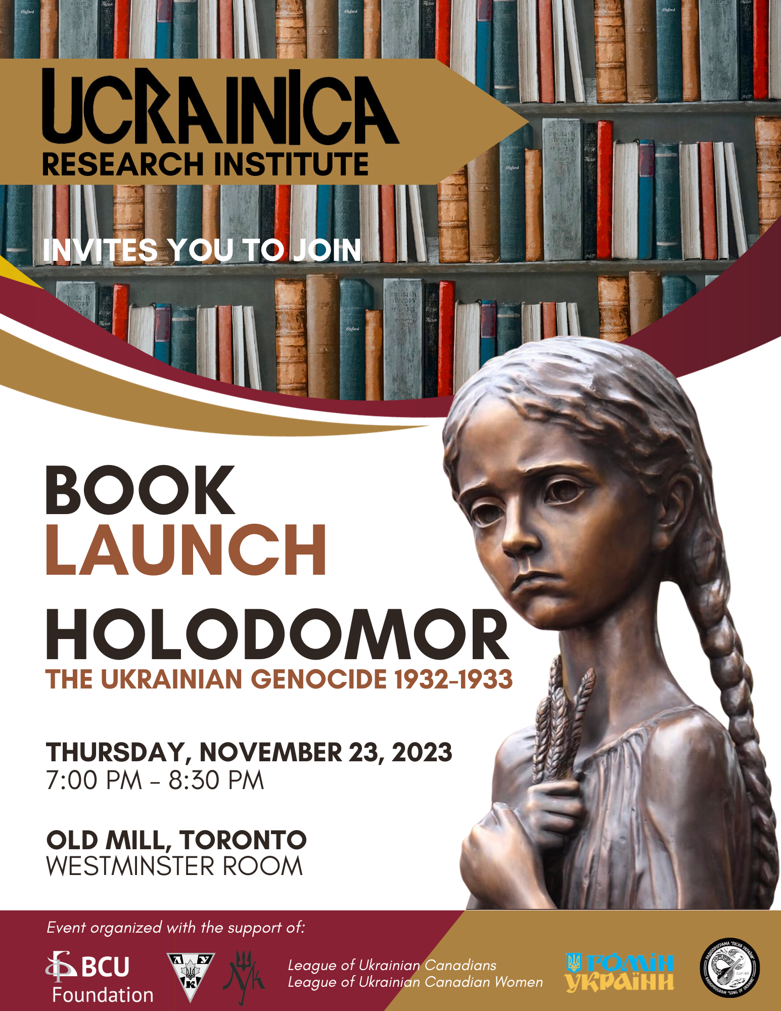 UCC Toronto - Book launch of Holodomor: The Ukrainian Genocide, 1932-1933