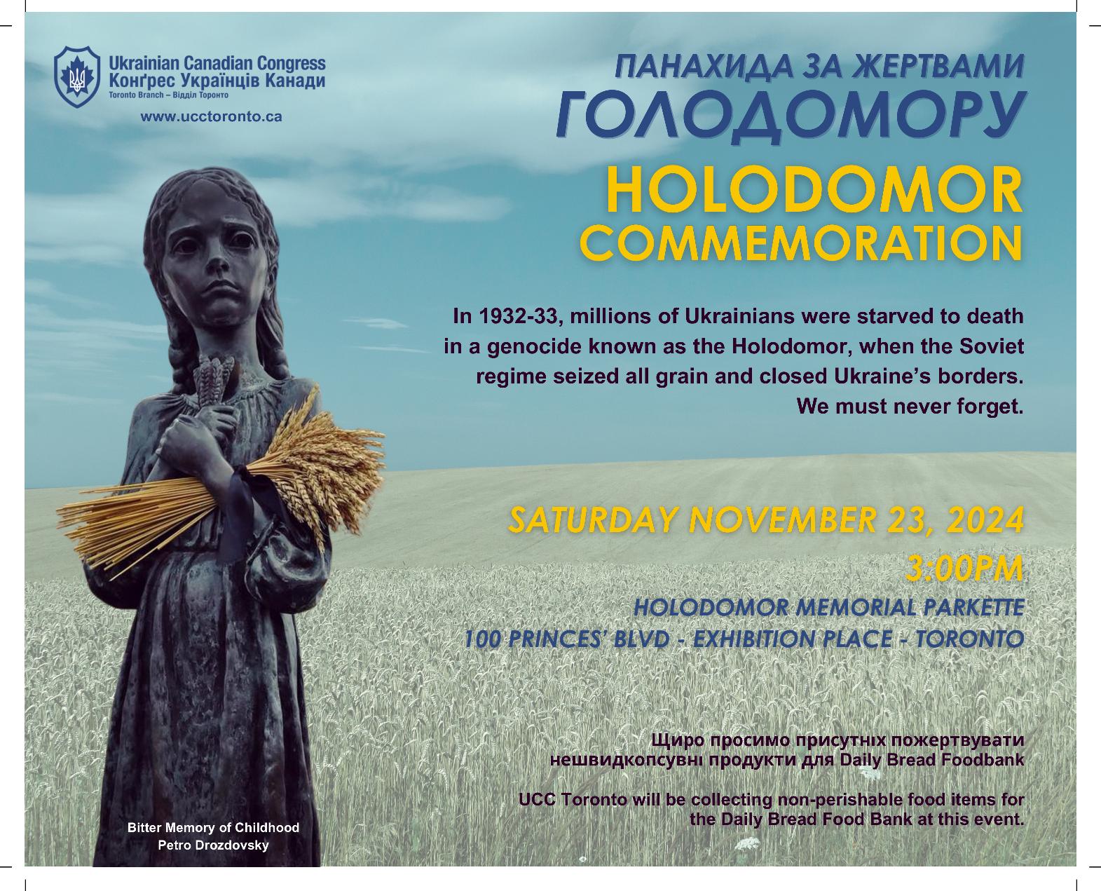 UCC Toronto - Holodomor Commemoration