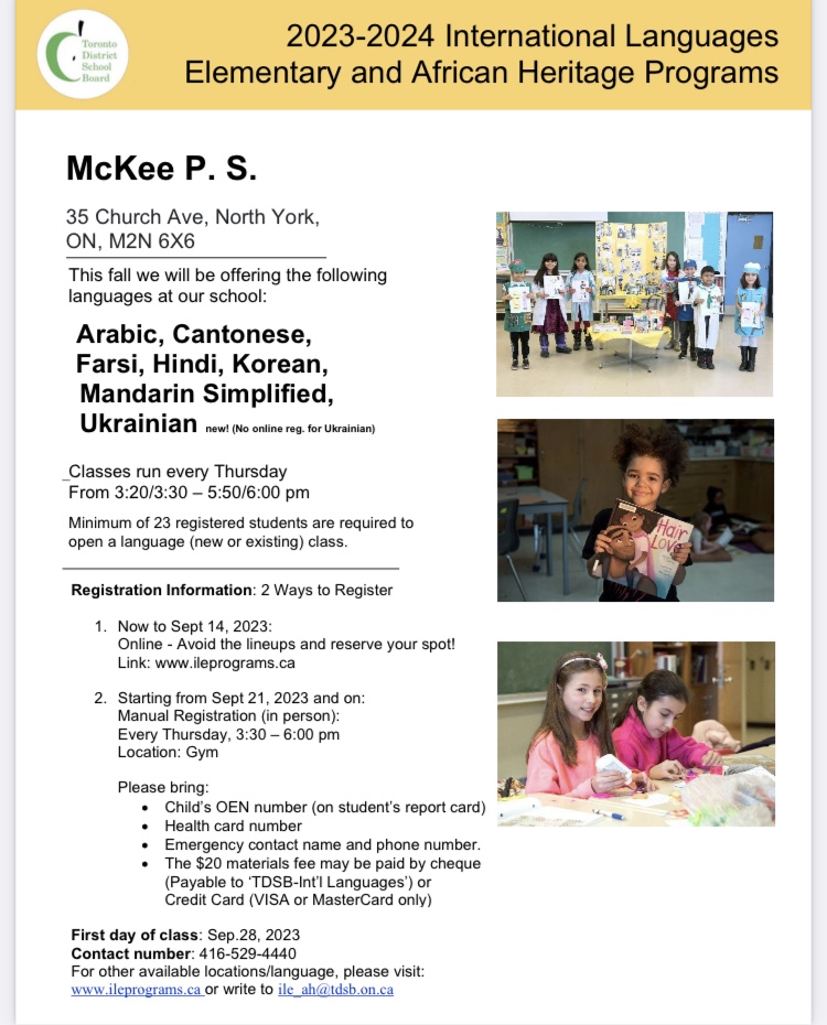 UCC Toronto - 202-2024 International Languages Programs