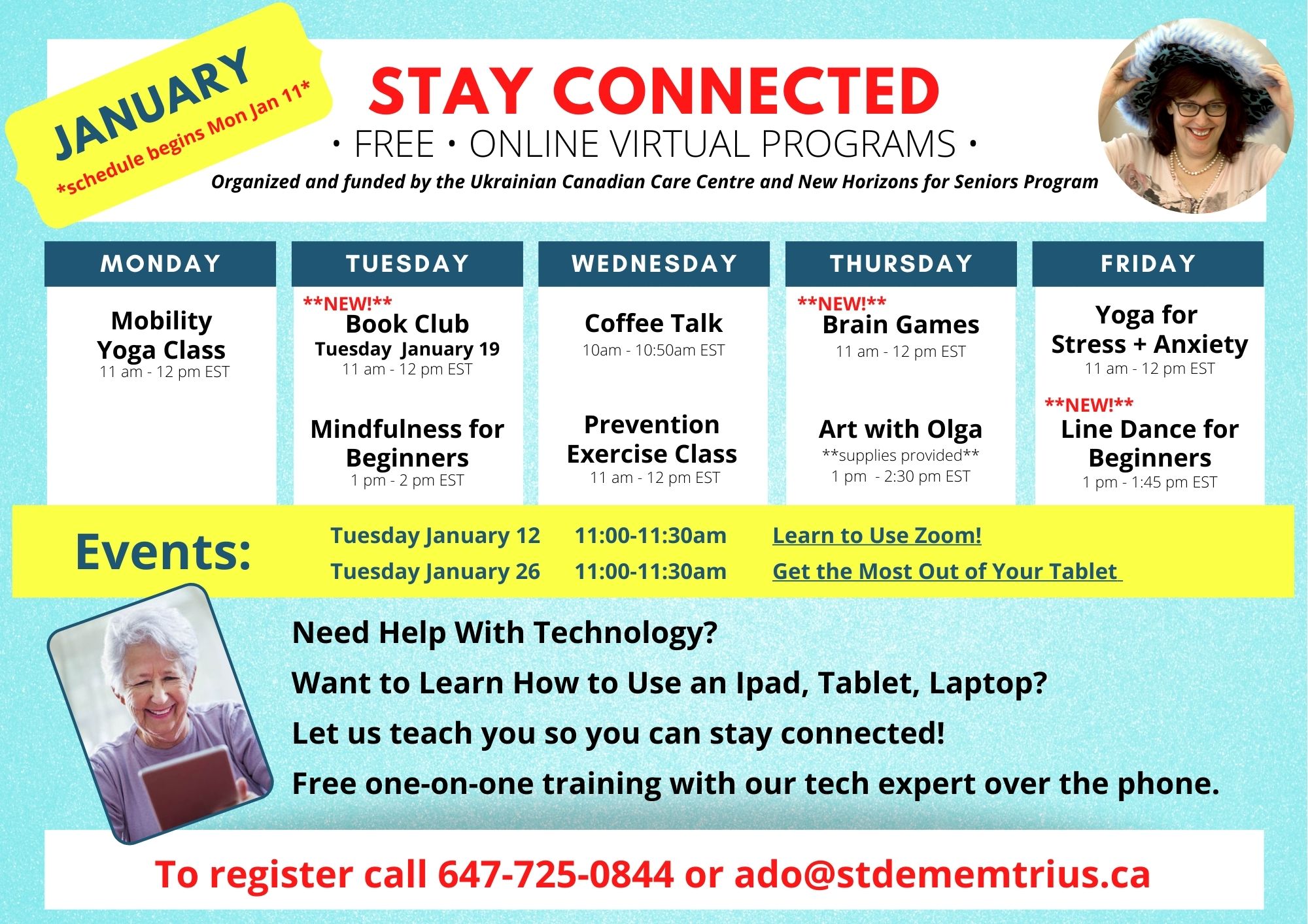 UCC Toronto - January Weekly Free Online Virtual Programs