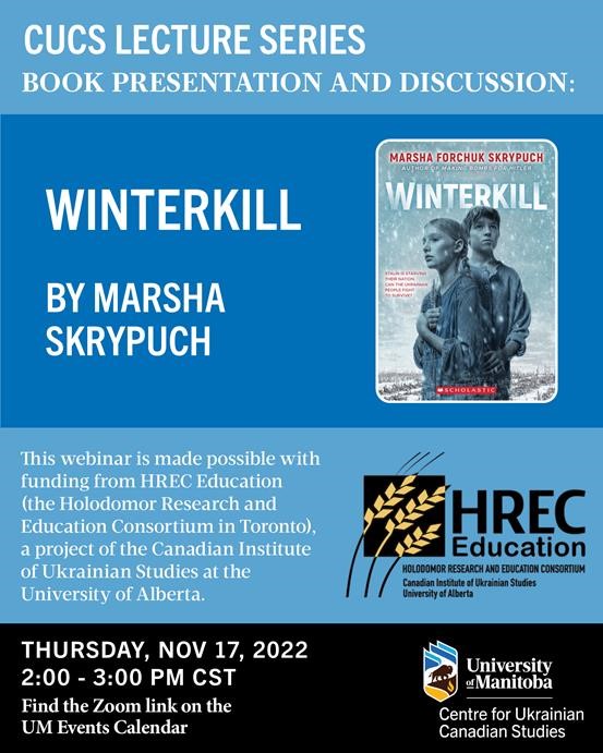 UCC Toronto - WINTERKILL by Marsha Skrypuch: a book presentation and ...