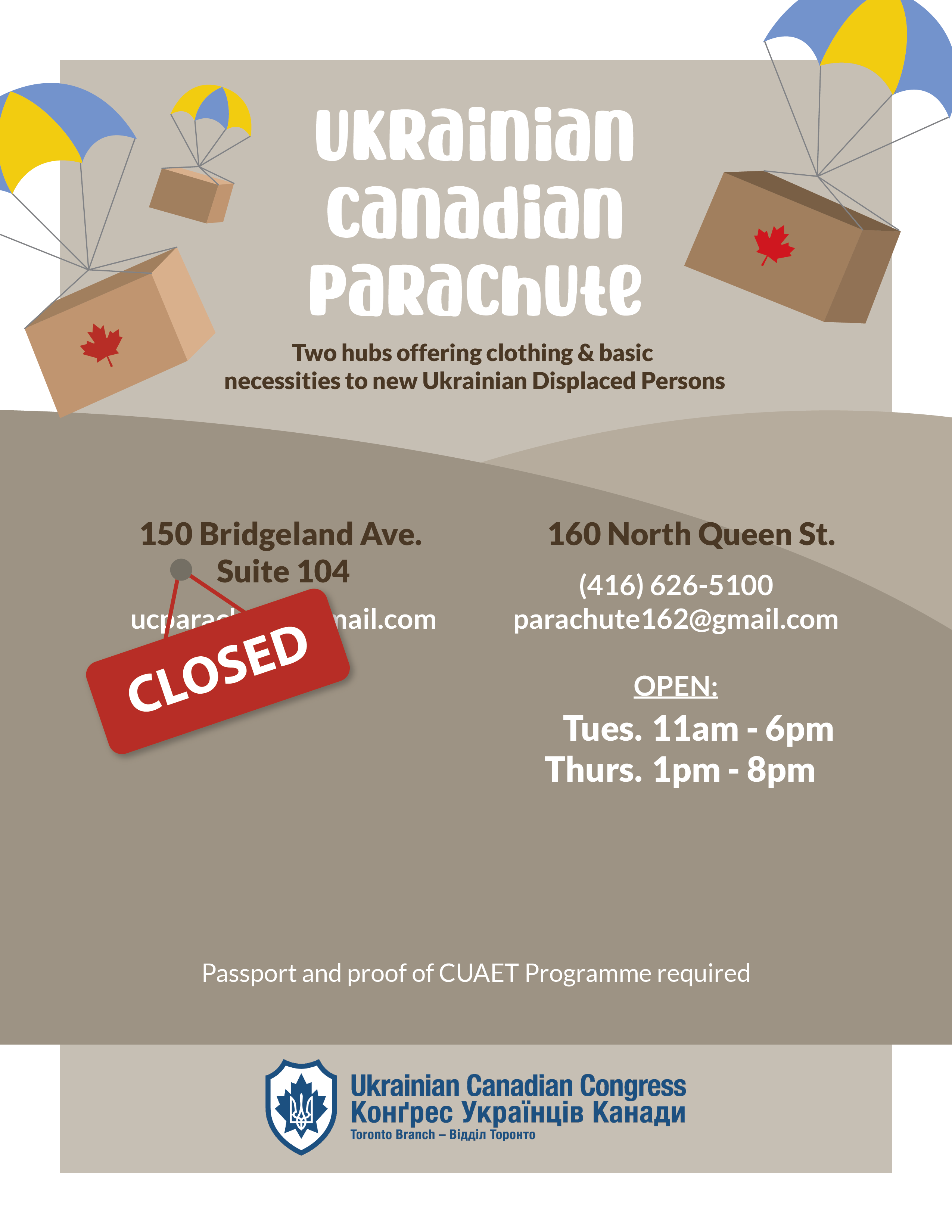 UCC Toronto - Ukrainian Canadian Parachute Hours